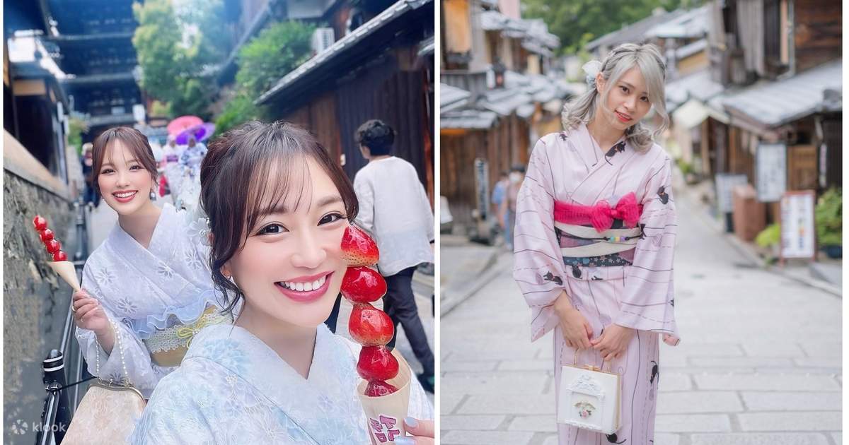 Thuê kimono kèm cài tóc (Cửa hàng Kyoto Aiwafuku Shimizu Yasaka Tower) - Klook Việt Nam